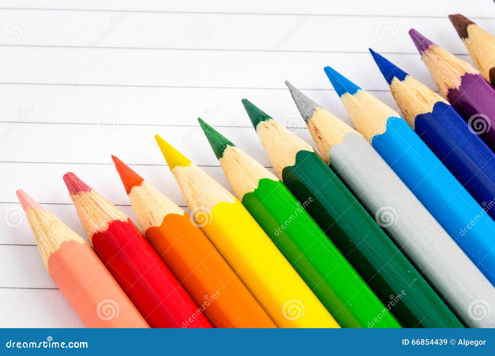 Coloured Crayons on a Sheet of Paper Stock Image - Image of crayons ...