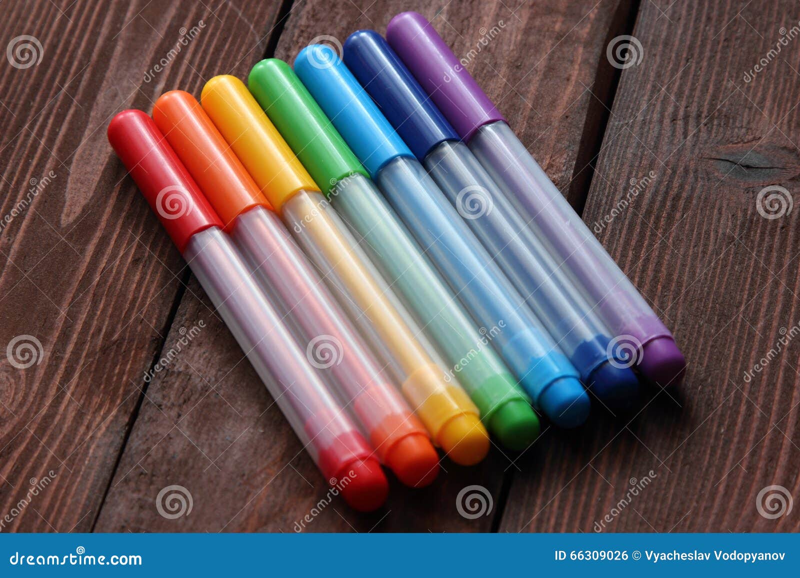 Coloured felt-tip pens stock photo. Image of school, background - 66309026