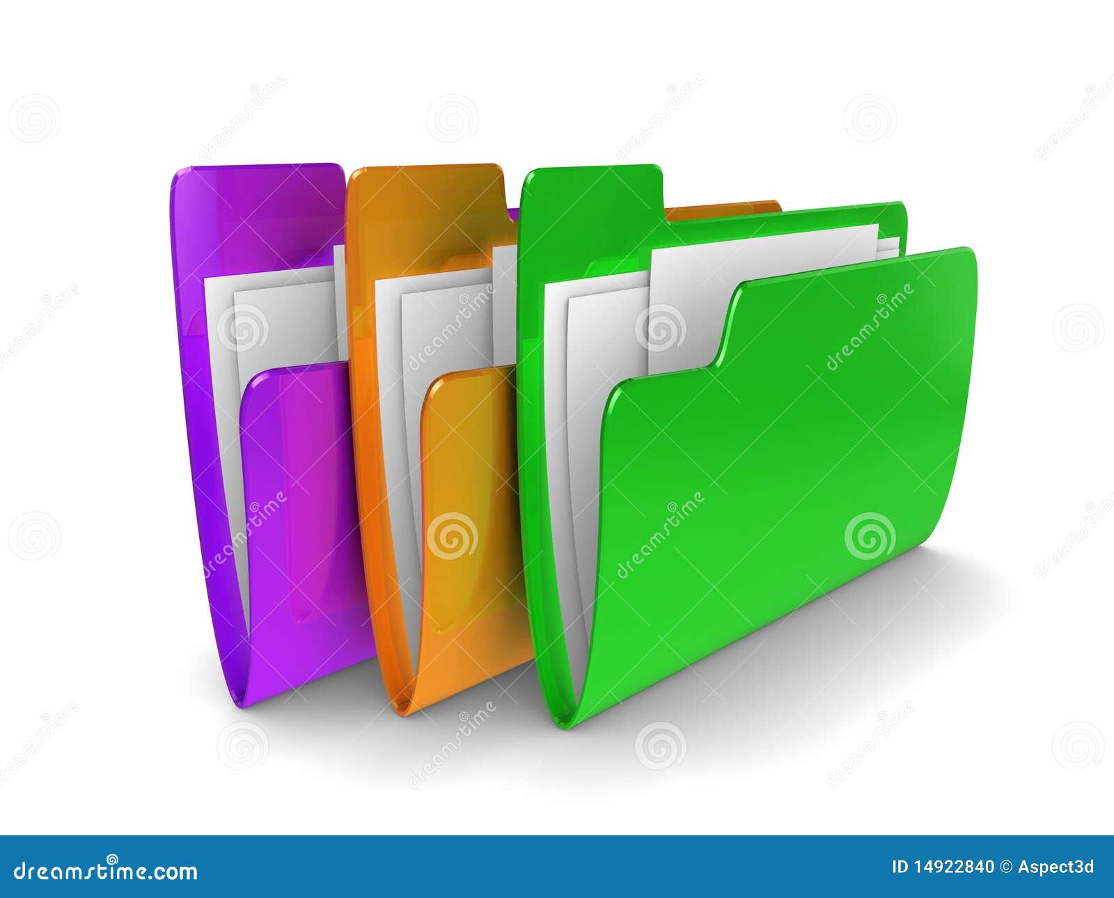 Coloured files stock illustration. Illustration of folder - 14922840