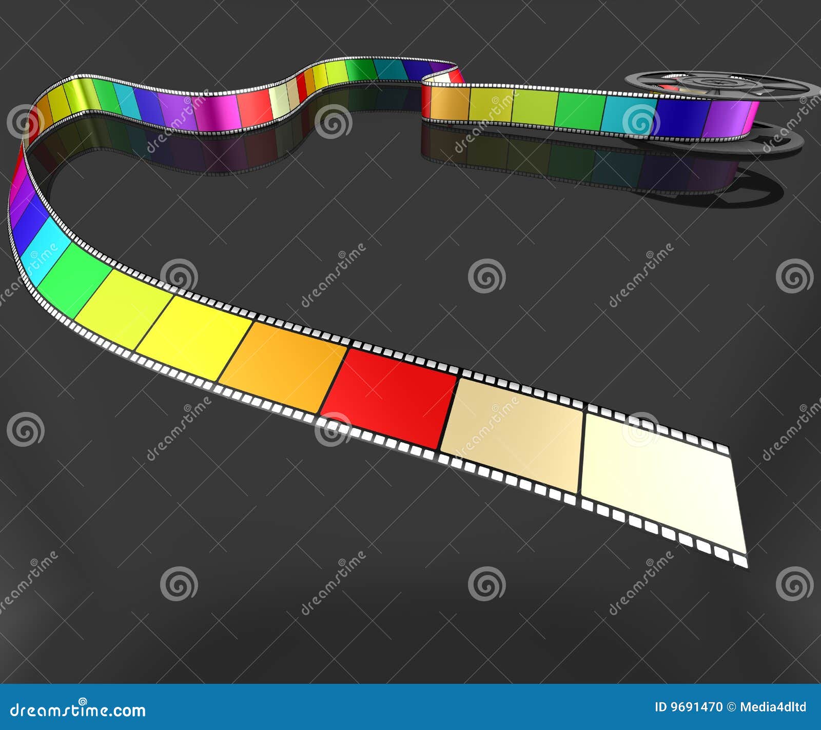 Coloured Film stock illustration. Illustration of 35mm - 9691470