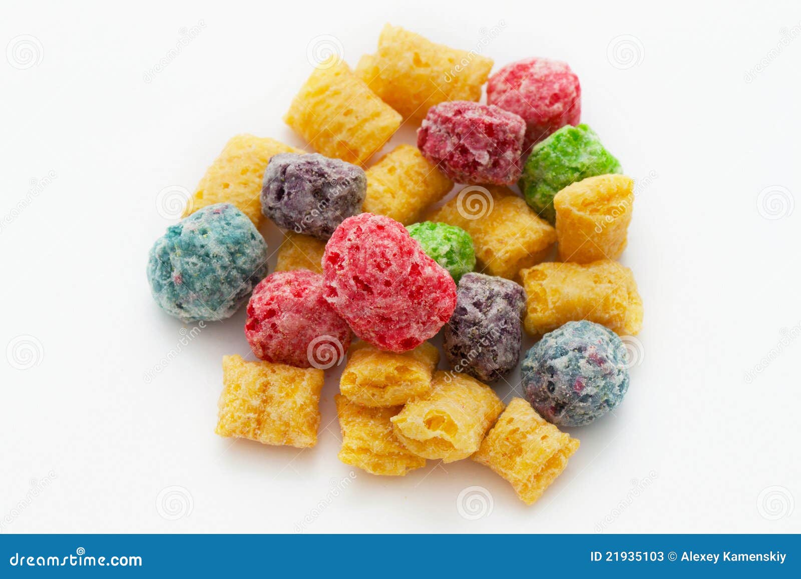Coloured Fruit Loops Cereal Stock Image - Image of bowl, fruit: 21935103