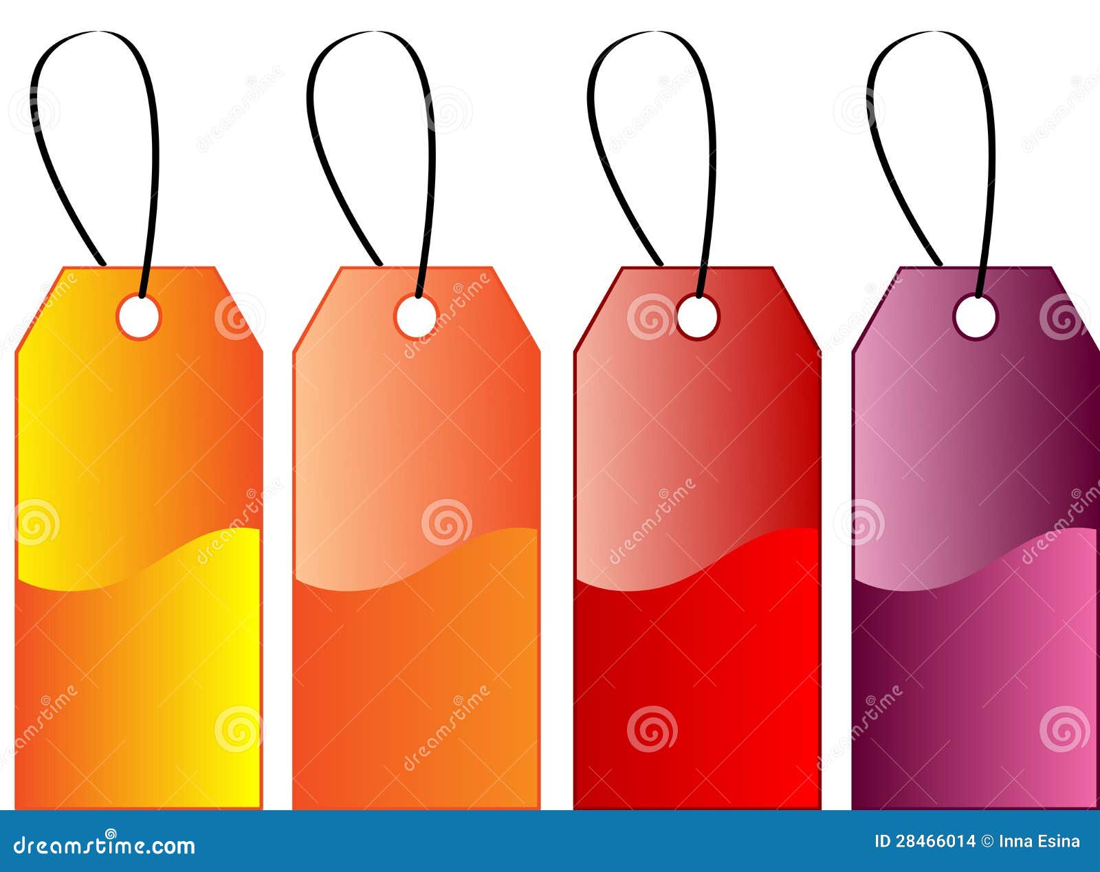 Coloured gift tags stock vector. Illustration of yellow - 28466014
