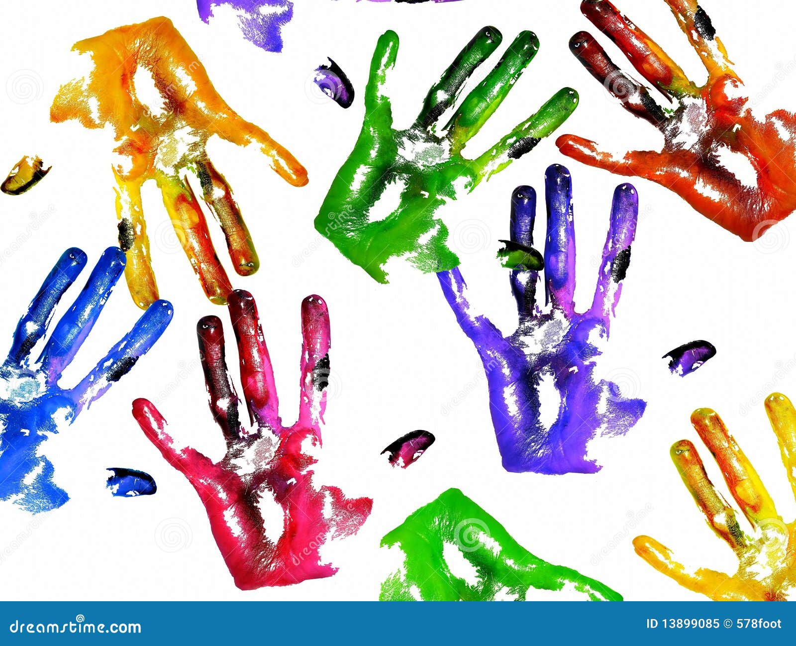 Coloured Handprints Picture. Image: 13899085