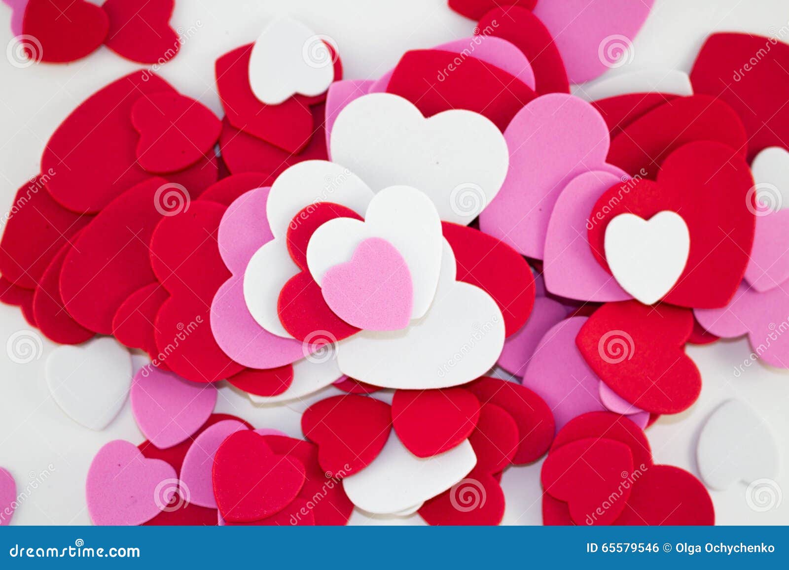 Coloured heart shapes stock photo. Image of multicoloured - 65579546
