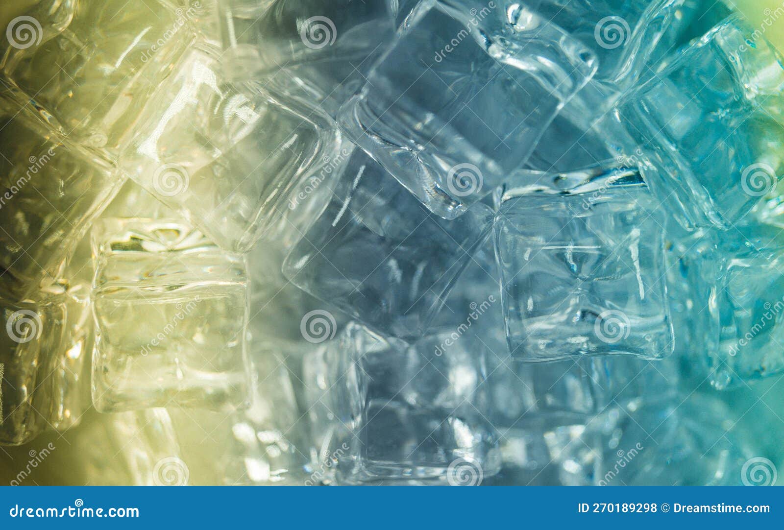 Coloured ice cubes stock photo. Image of fridge, frost - 270189298