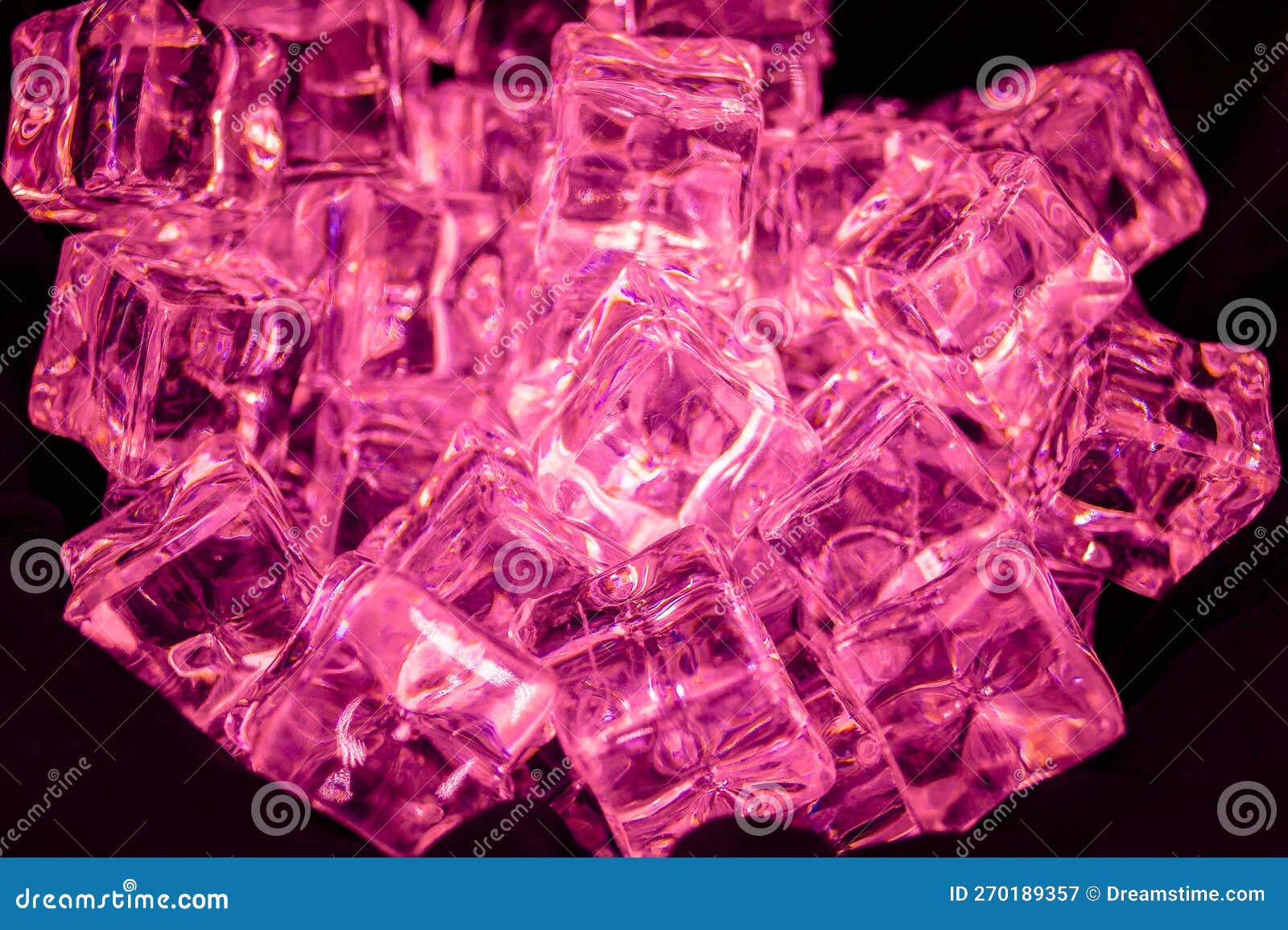 Coloured ice cubes stock image. Image of light, drink - 270189357