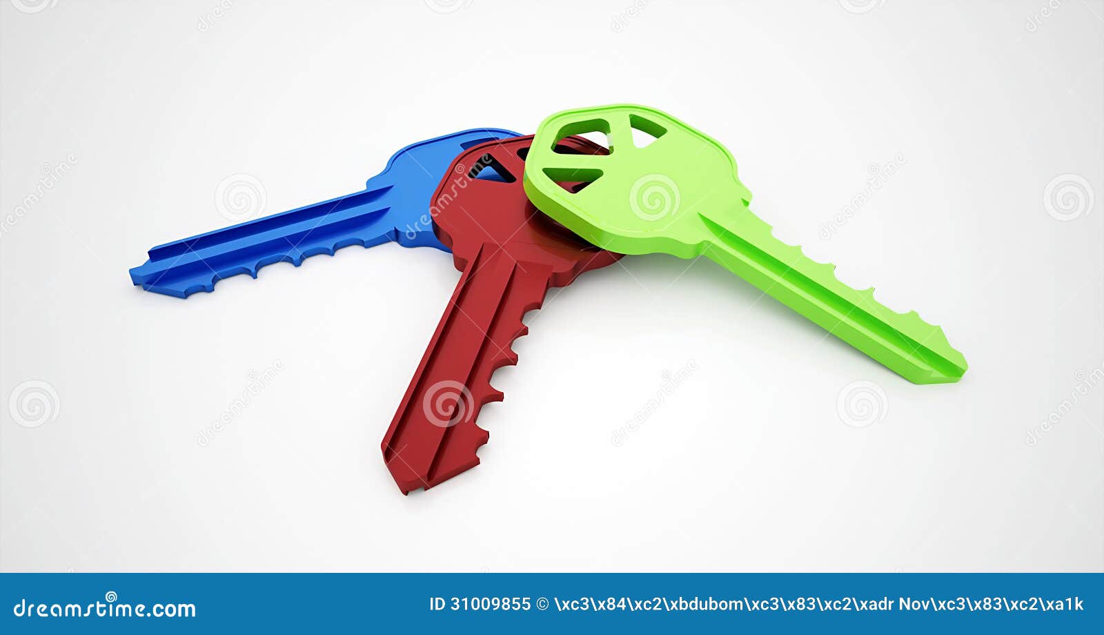 Coloured keys stock illustration. Illustration of metal - 31009855