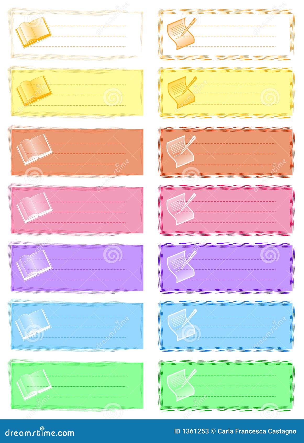 Coloured labels 2 stock illustration. Illustration of blanc - 1361253