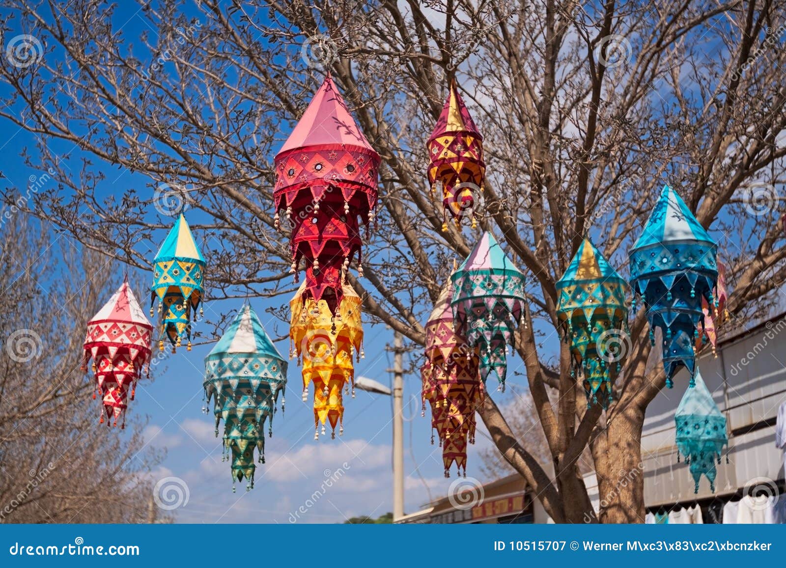 Coloured lanterns stock image. Image of outer, holiday - 10515707