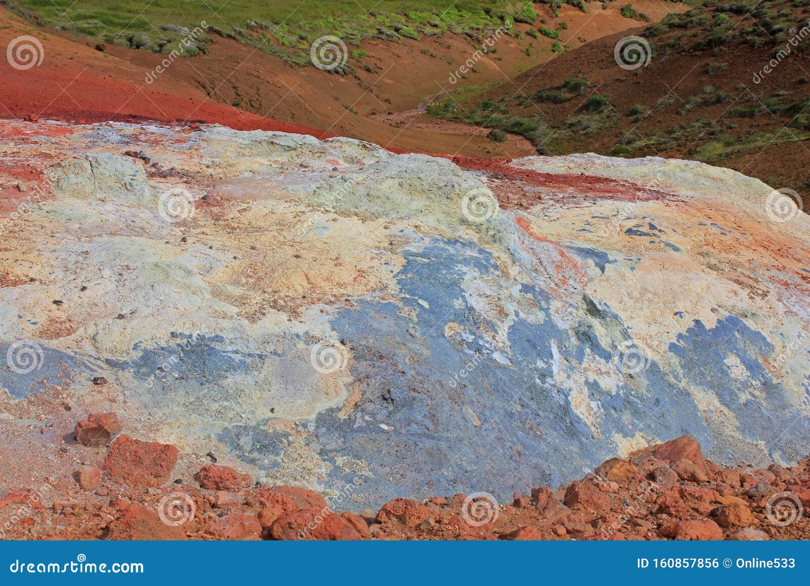 Coloured Lava Stones in the Krysuvik Region Stock Photo - Image of ...