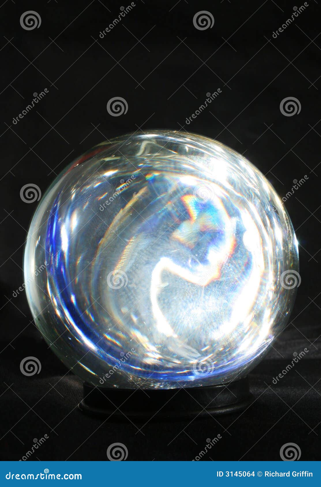 Coloured Light in Crystal Ball Stock Photo - Image of colored ...