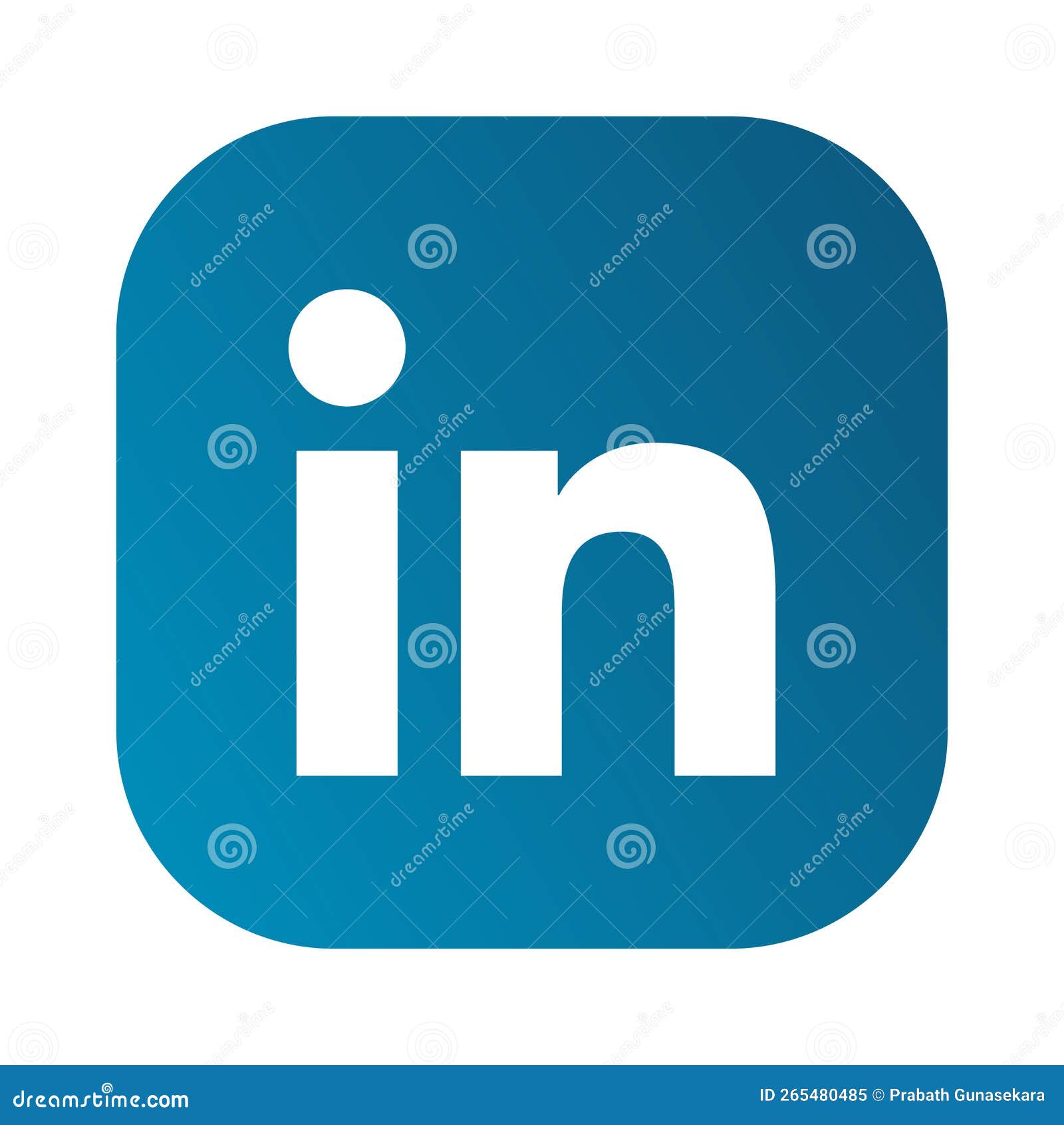 Coloured Linkedin Logo Icon for Web Ui Editorial Image - Illustration ...