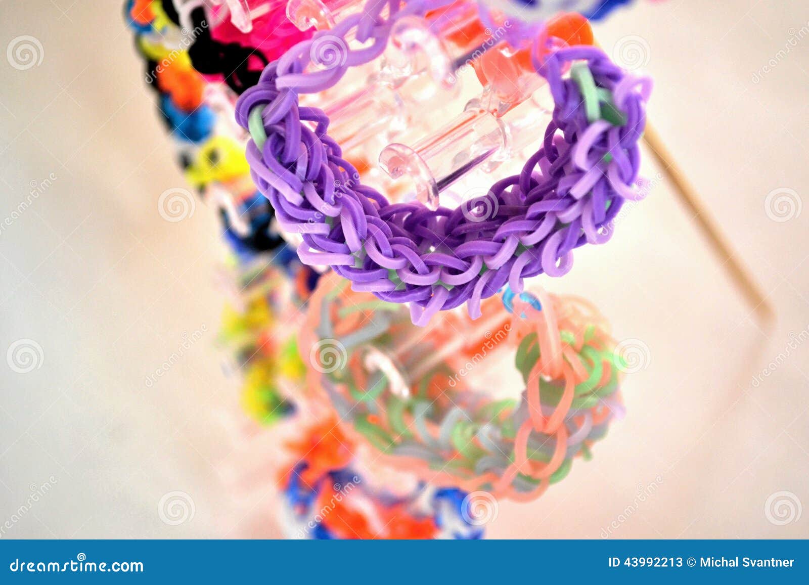Coloured loom bands stock image. Image of hobby, handworking - 43992213