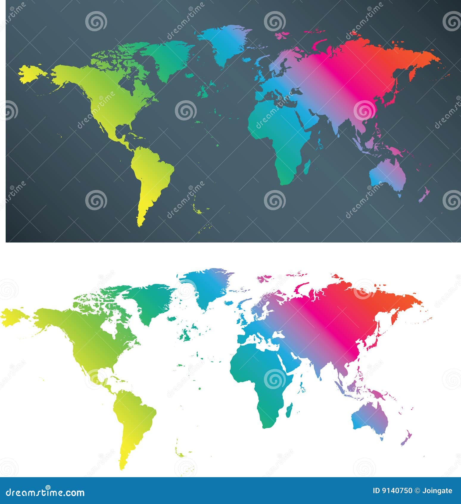 Coloured map stock vector. Illustration of abstract, night - 9140750