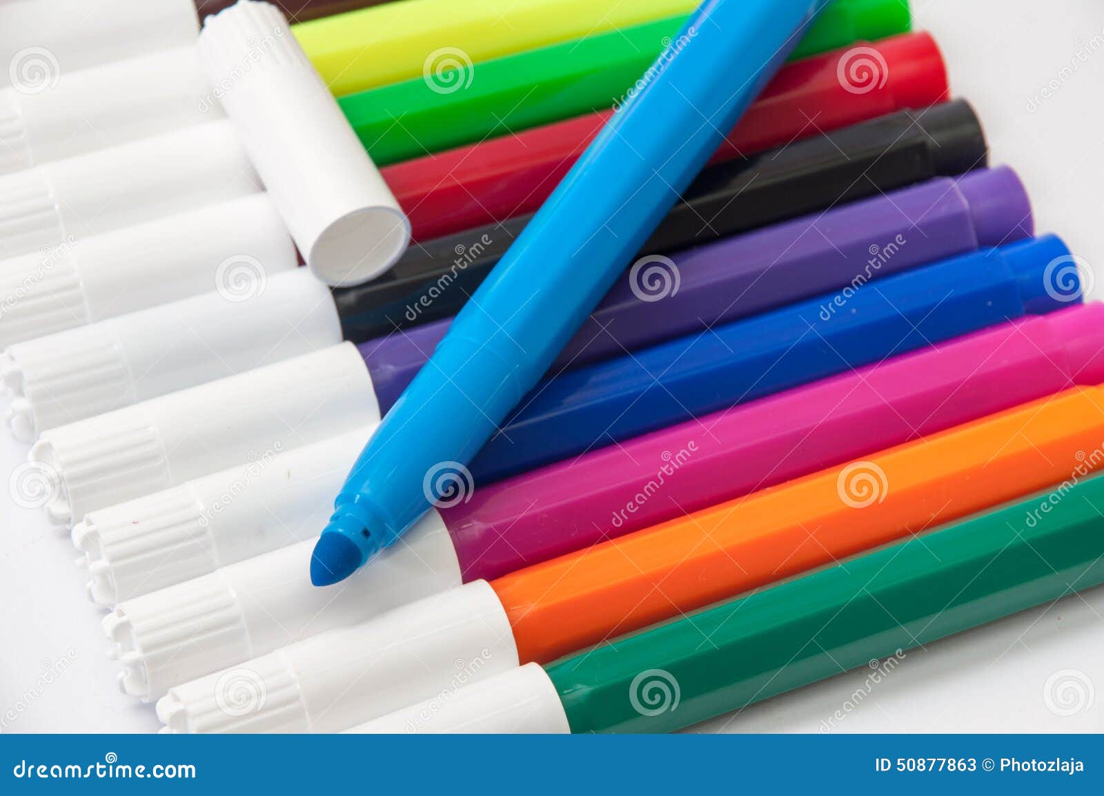 Coloured Markers On A White Background Royalty-Free Stock Image ...