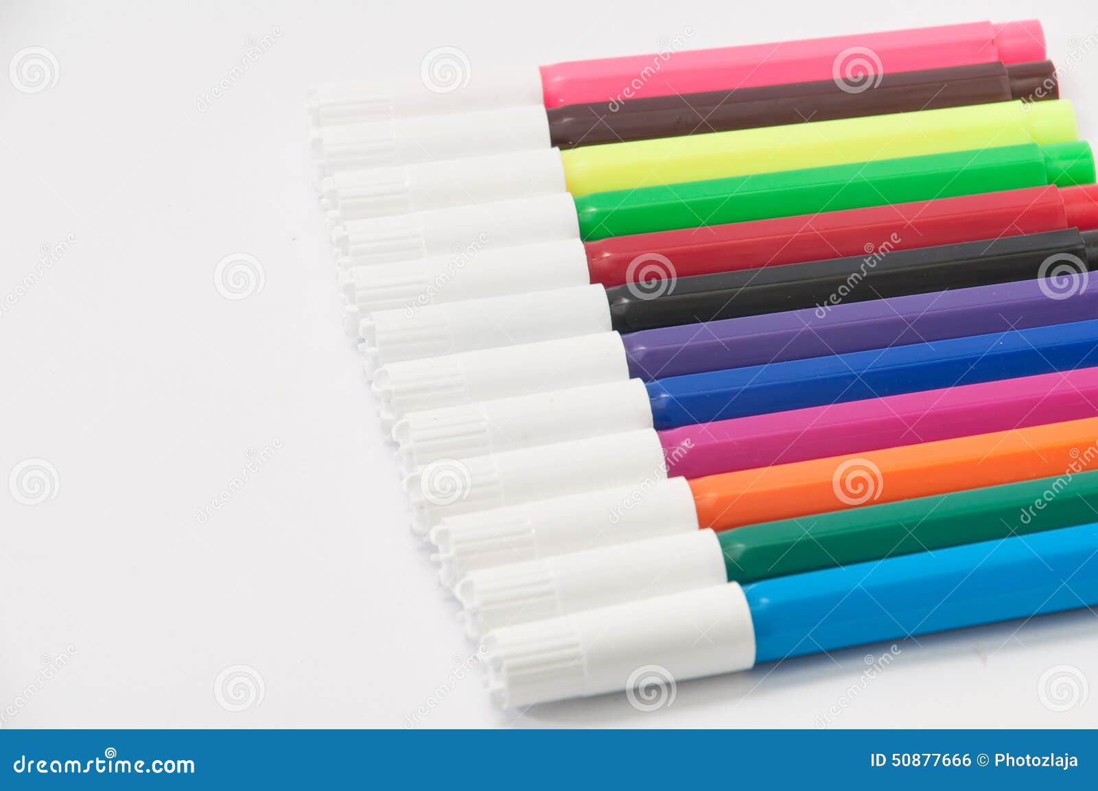 Coloured Markers On A White Background Royalty-Free Stock Image ...