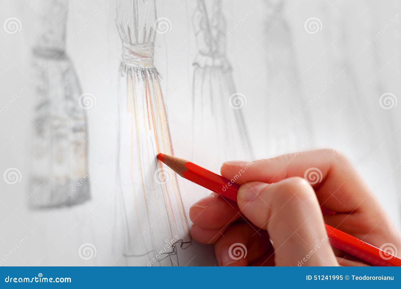 Coloured model drawings stock image. Image of divan, indoor - 51241995