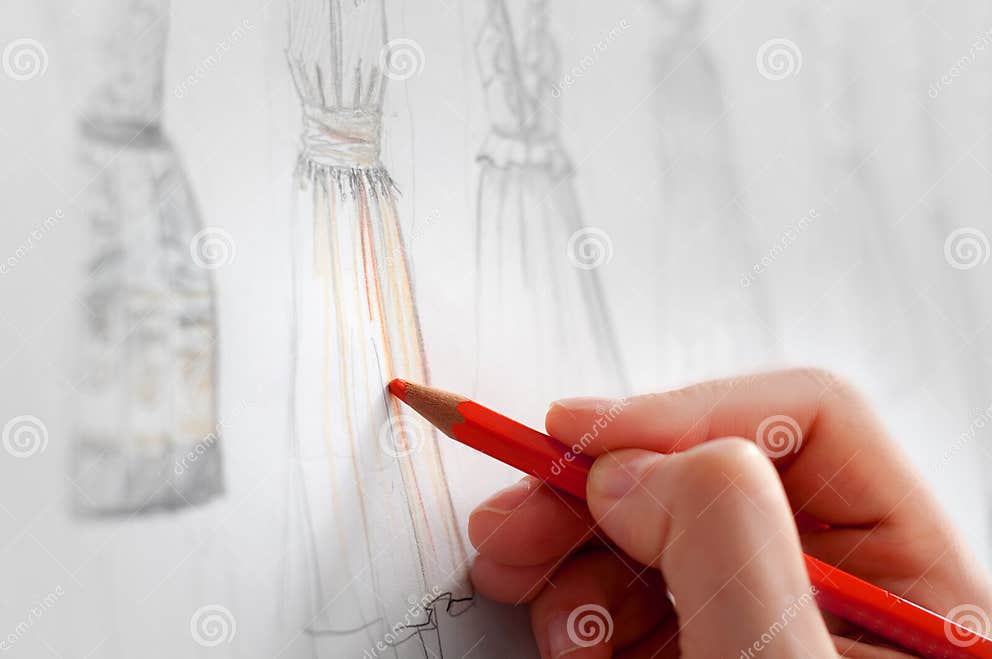 Coloured model drawings stock image. Image of divan, indoor - 51241995