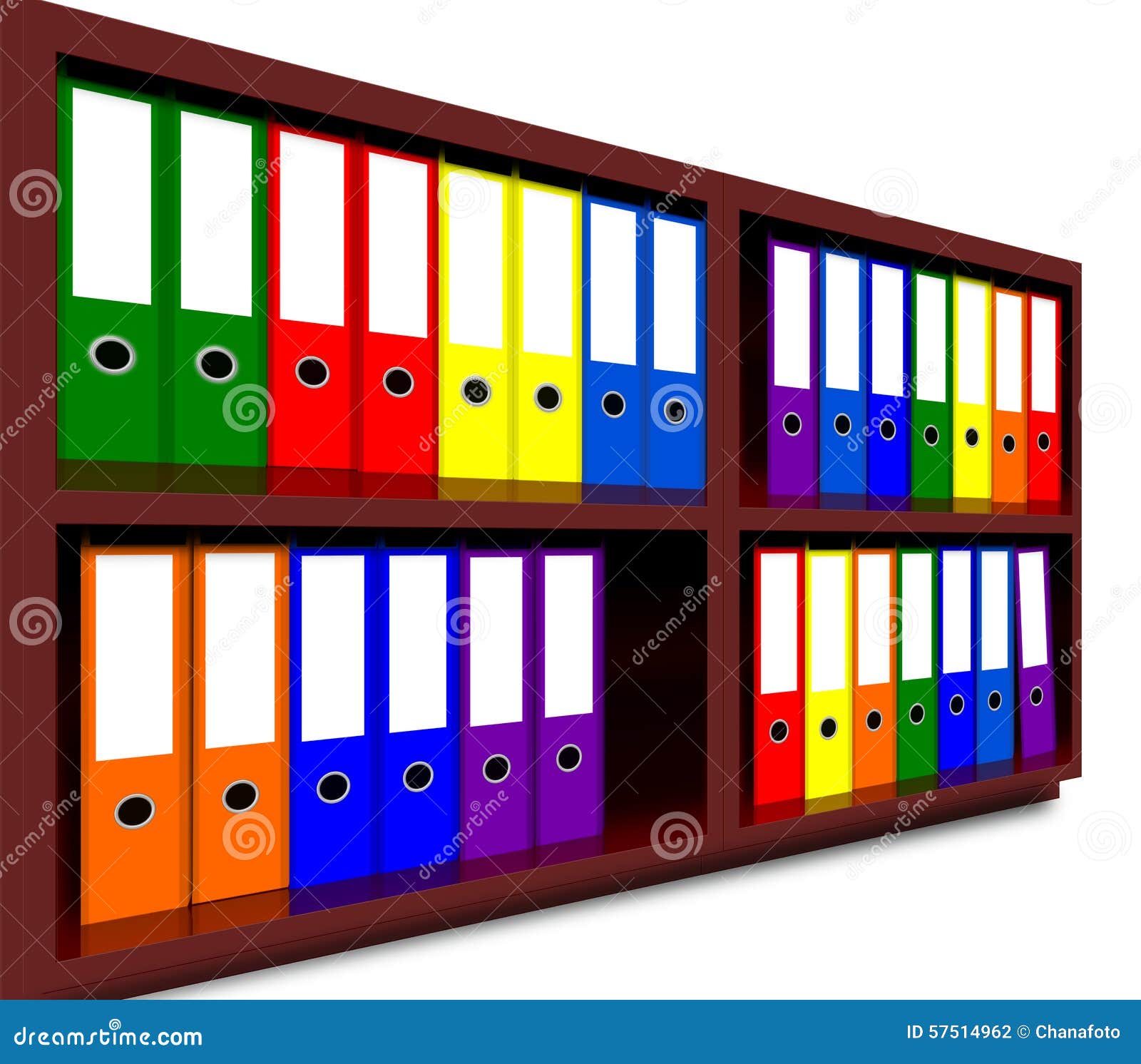 Coloured office binders stock illustration. Illustration of folders ...
