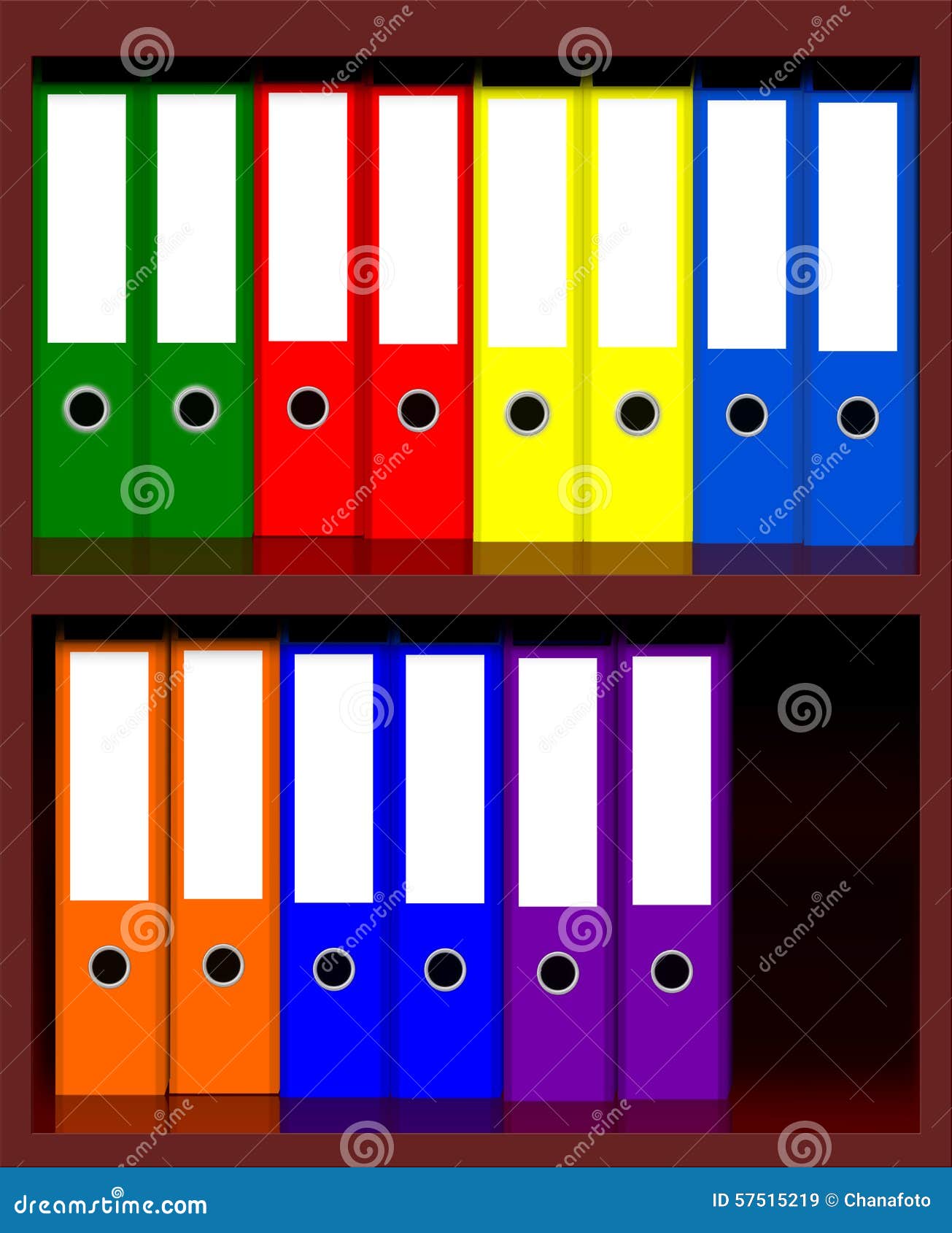 Coloured office binders stock illustration. Illustration of object ...