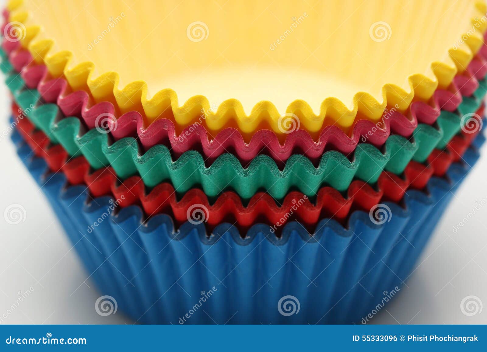 Coloured Paper Pans Baking Cups for Cupcakes and Muffins Stock Photo ...