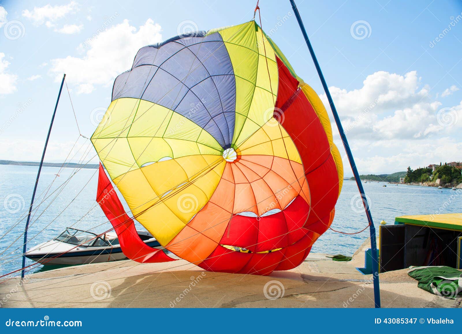 Coloured parachute stock image. Image of closeup, yellow - 43085347
