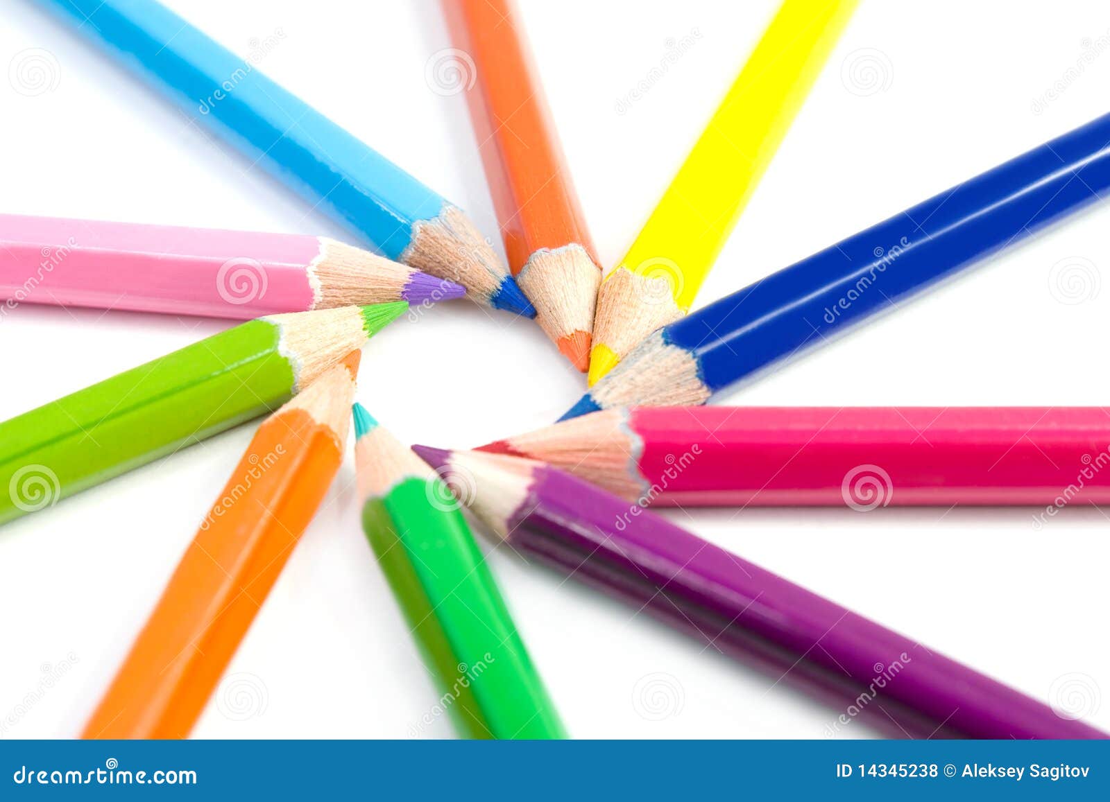 Coloured Pencils Arranged in the Form of the Sun Stock Photo - Image of ...