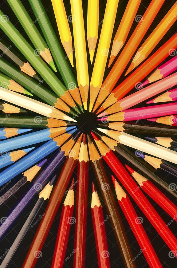 Coloured Pencils circles stock image. Image of color - 21845857