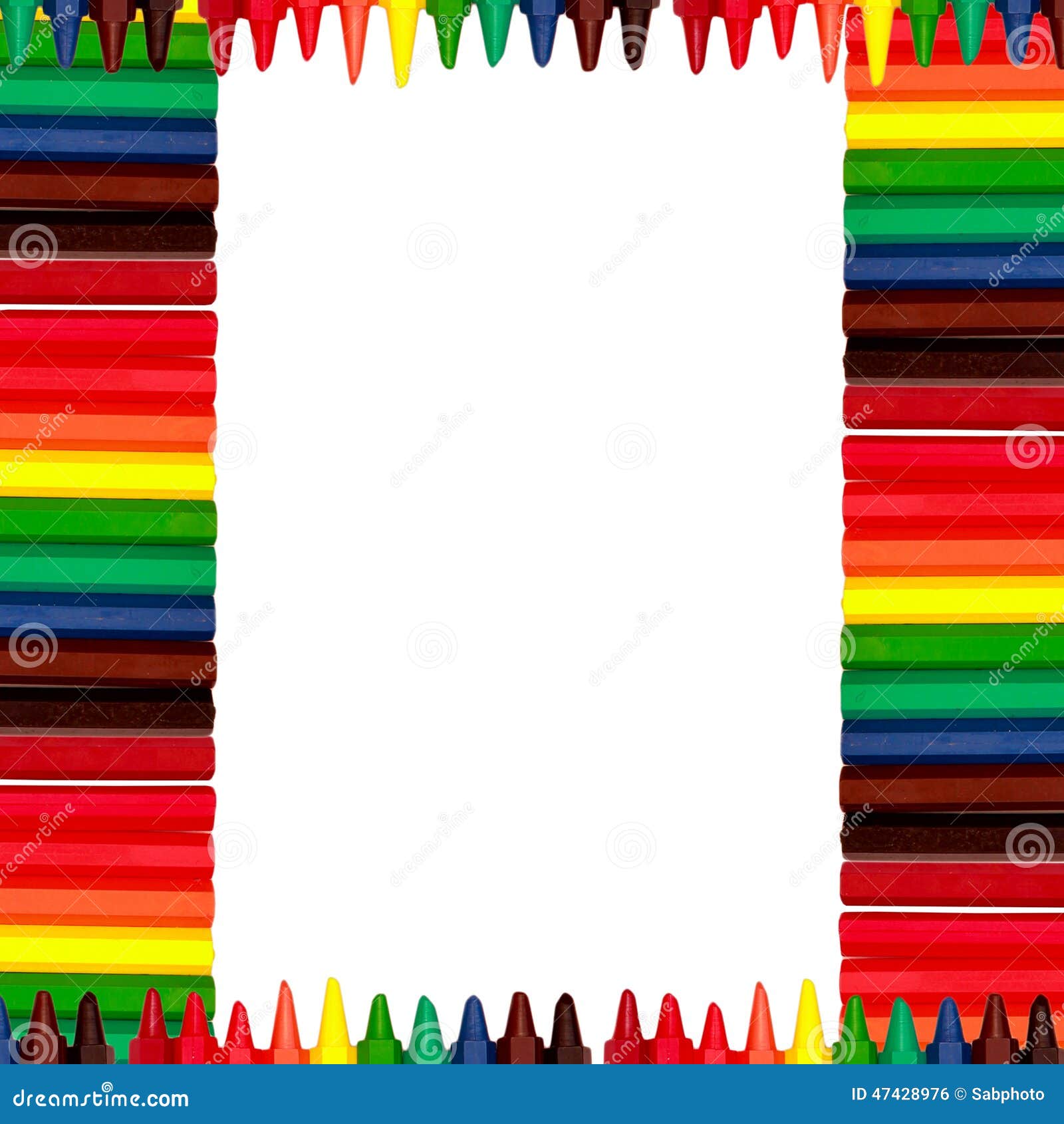 Coloured Pencils Frame stock photo. Image of frame, design - 47428976