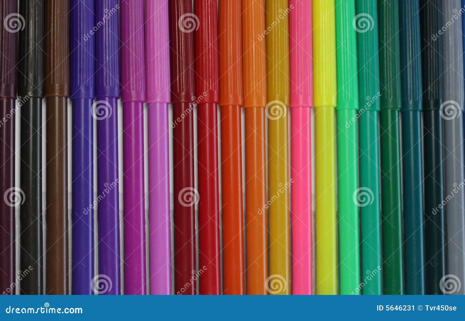 Coloured Pens Office Supplies Stock Image - Image of artist ...