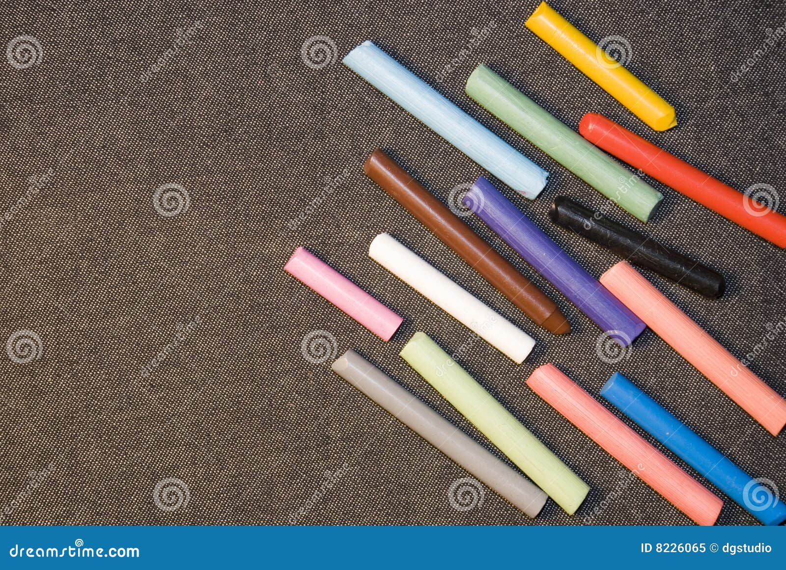 Coloured pieces of chalk stock image. Image of writing - 8226065