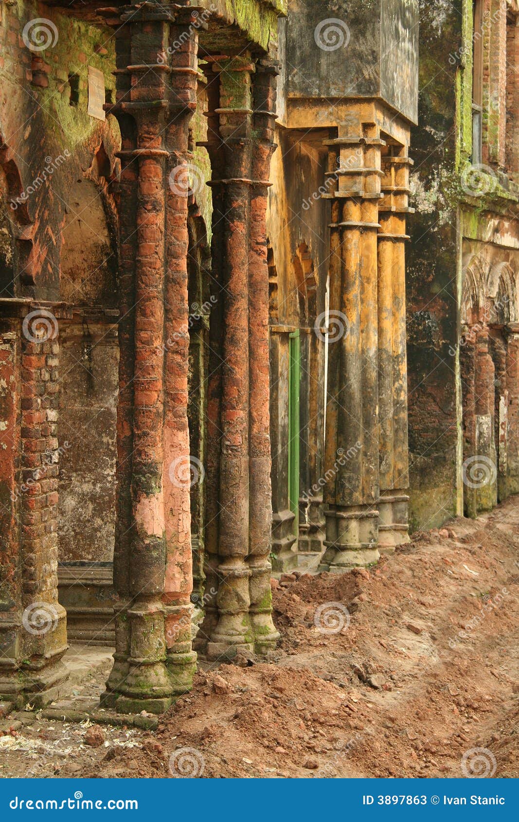 Coloured pillars stock image. Image of building, color - 3897863
