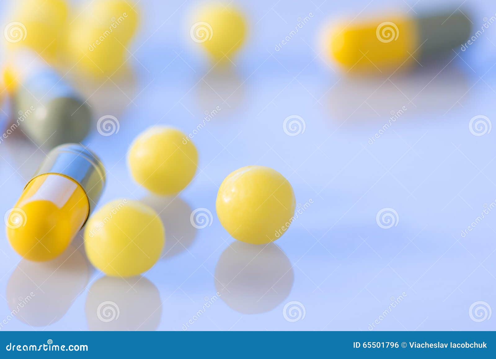 Coloured Pills of Different Shape on the Surface Stock Photo - Image of ...