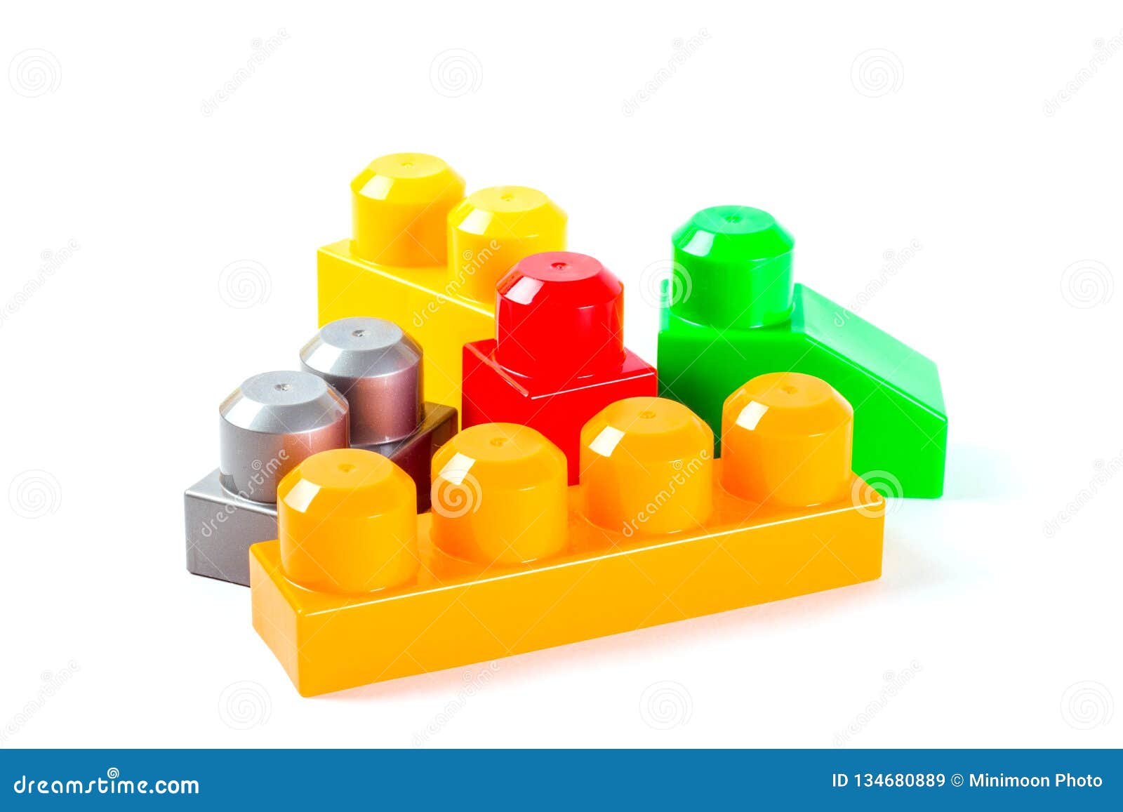 Coloured Plastic Building Blocks Stock Image - Image of background ...