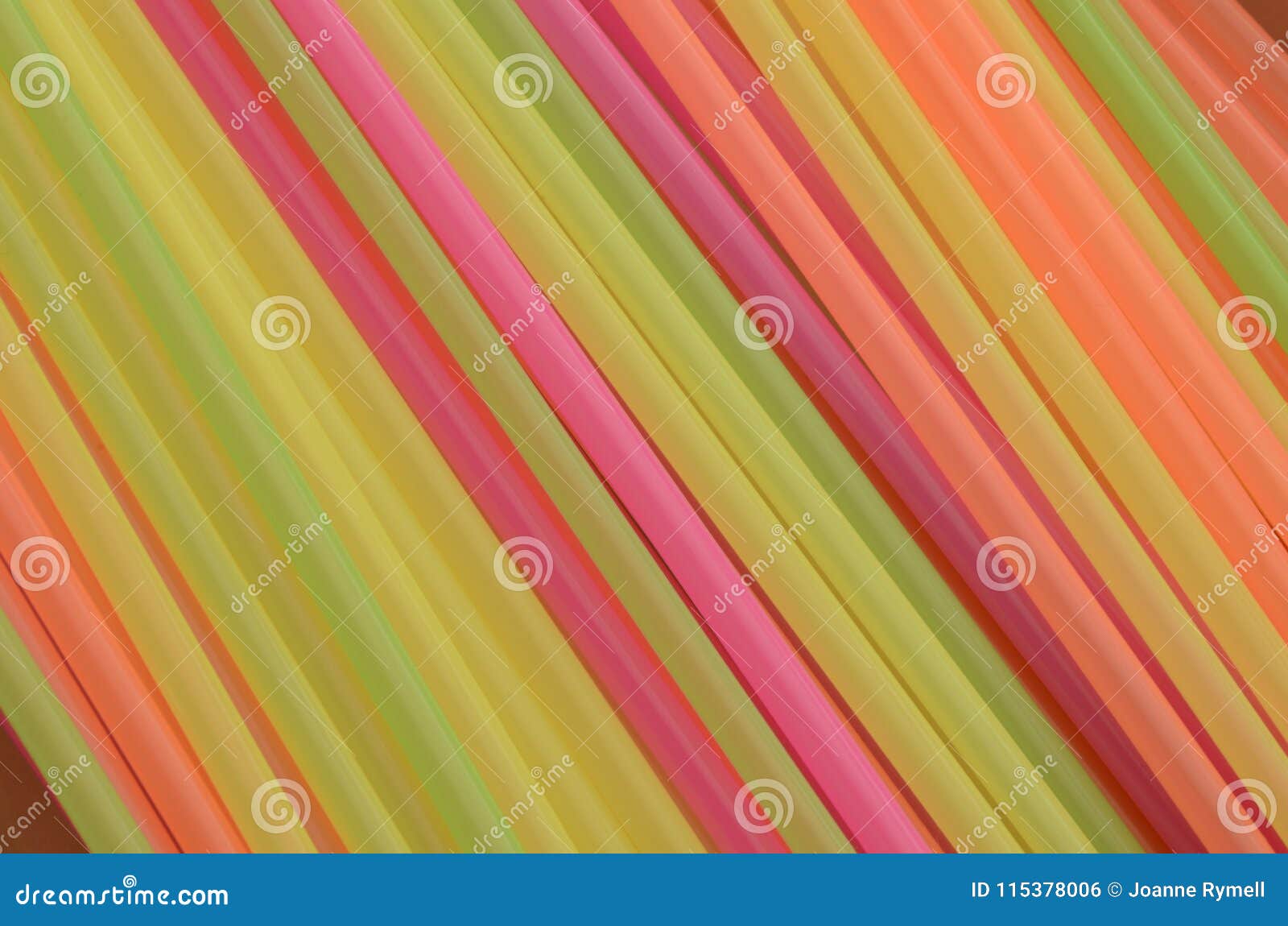 Coloured Plastic Straws Diagonal Background Pattern Stock Photo - Image ...