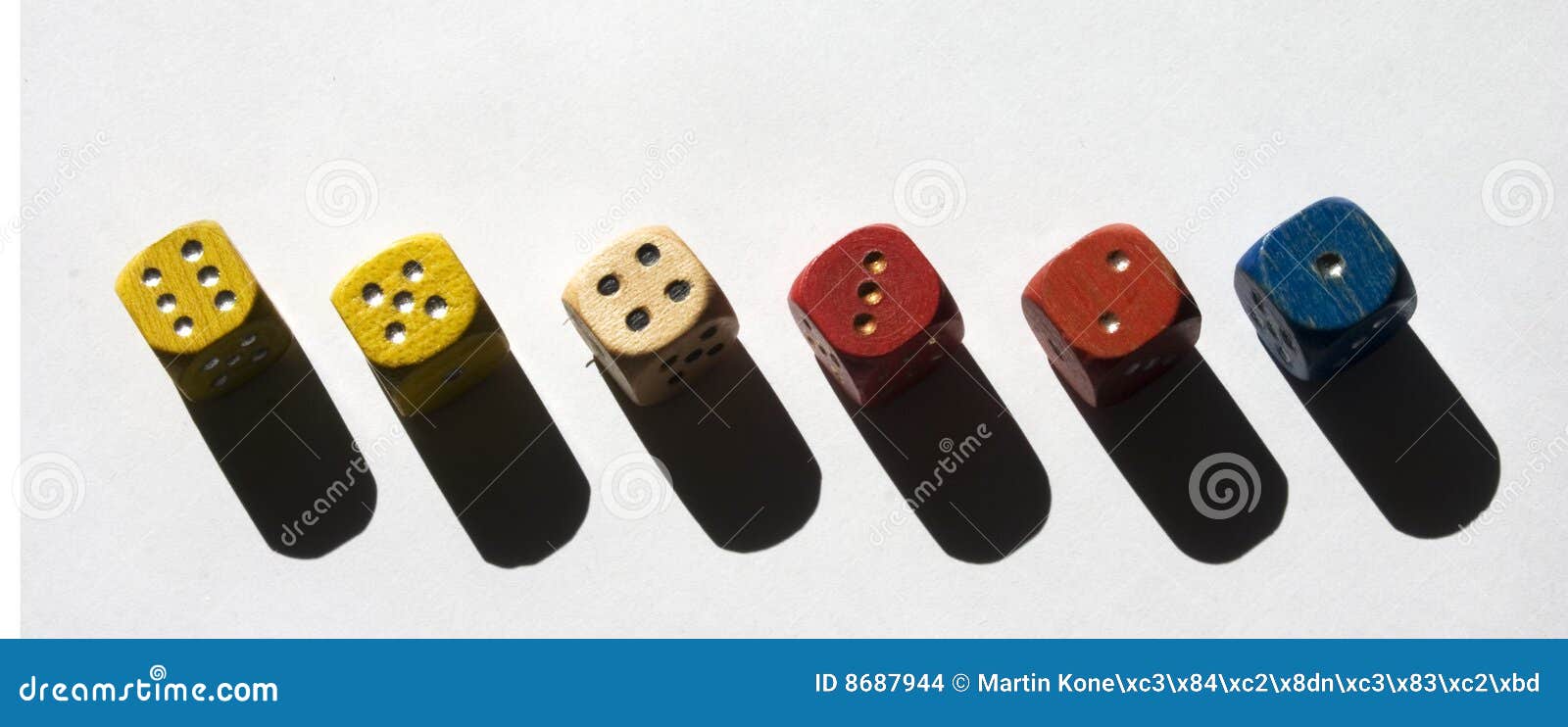 Coloured Playing Cube Picture. Image: 8687944