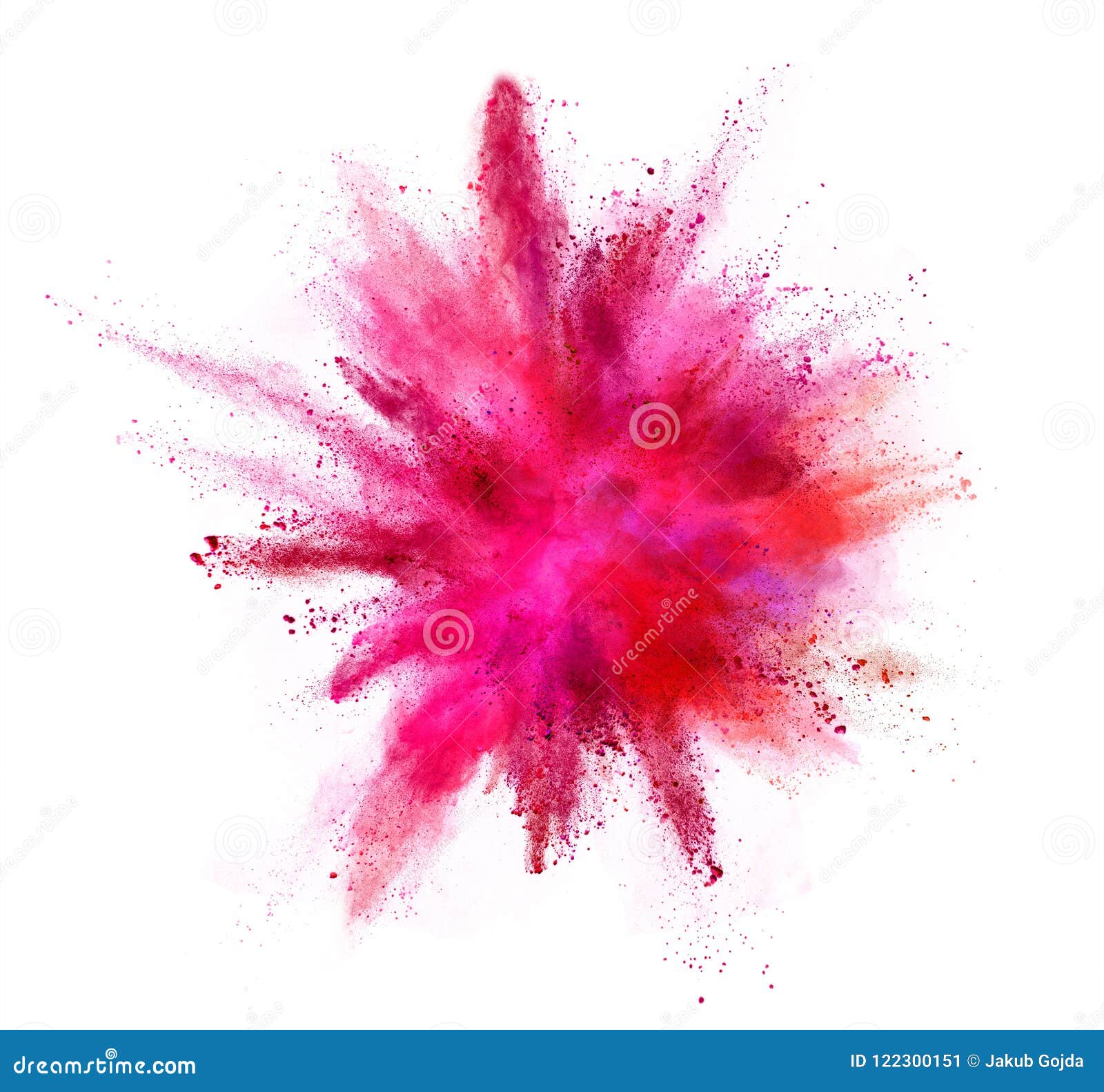 Coloured Powder Explosion Isolated on White Background Stock Image ...