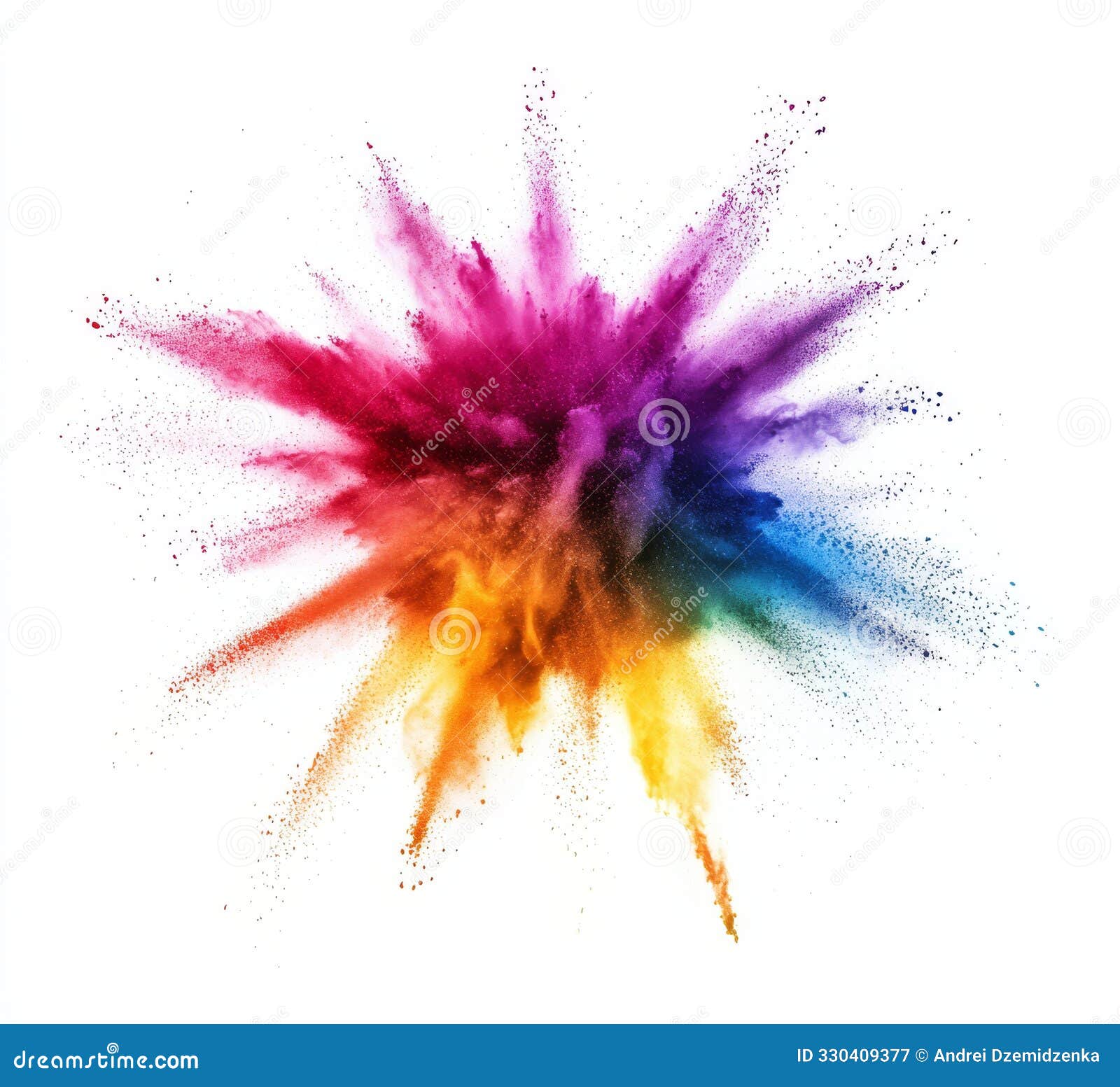 A Coloured Powder Explosion on a White Background Stock Image - Image ...