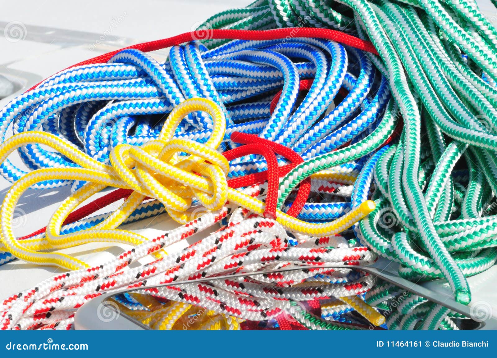 Coloured ropes stock image. Image of anchors, blue, roll - 11464161