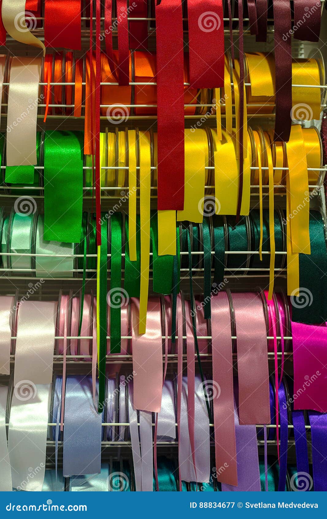 Coloured satin ribbons stock image. Image of color, colorful - 88834677