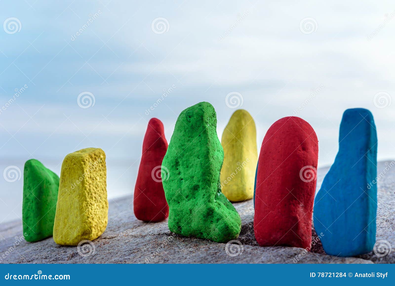 Coloured sea stones stock photo. Image of seacoast, equipoise - 78721284