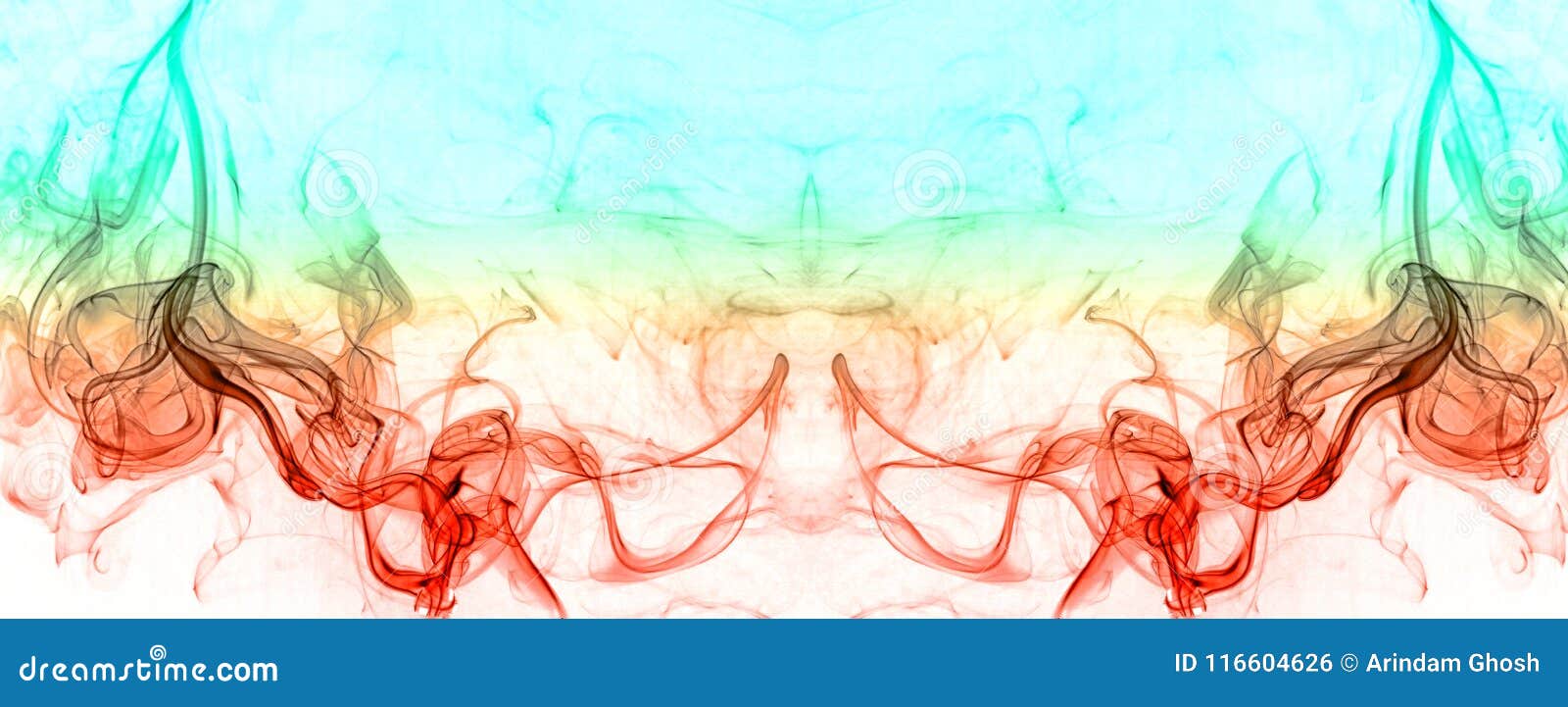 Coloured Smoke Pattern Art on White Background Stock Photo - Image of ...