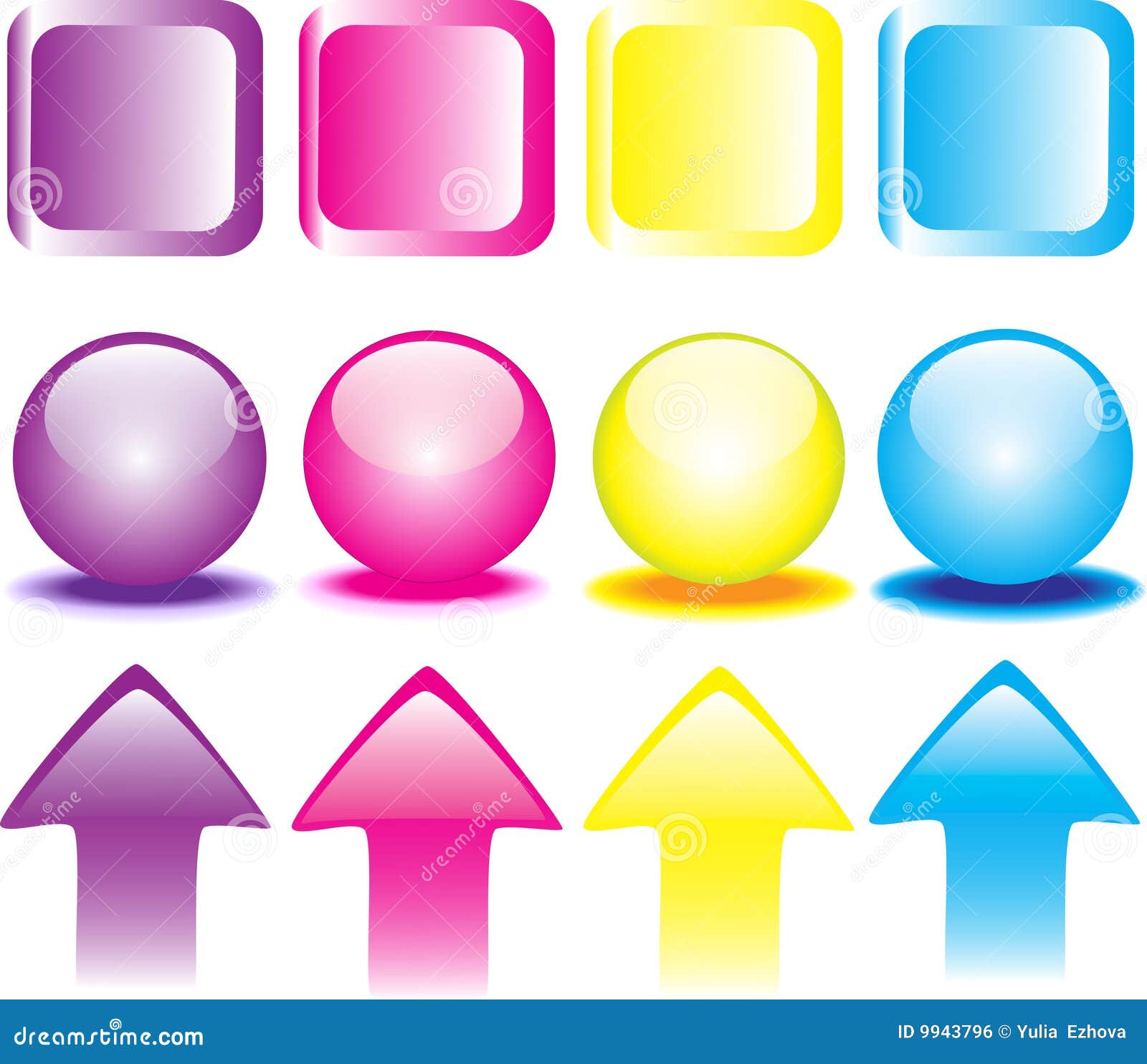 Coloured Snap Fasteners Vector Illustration | CartoonDealer.com #9943796