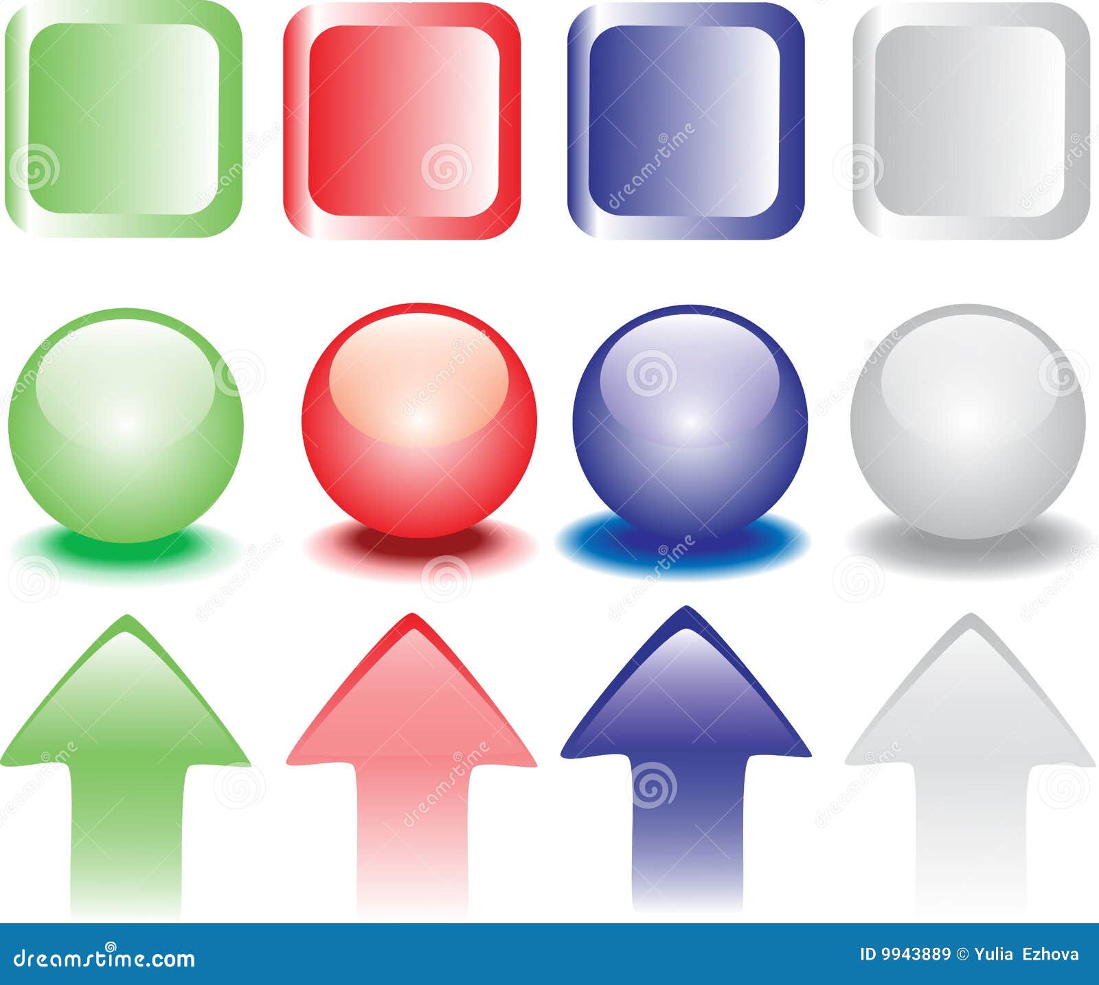 Coloured Snap Fasteners Vector Illustration | CartoonDealer.com #9943796