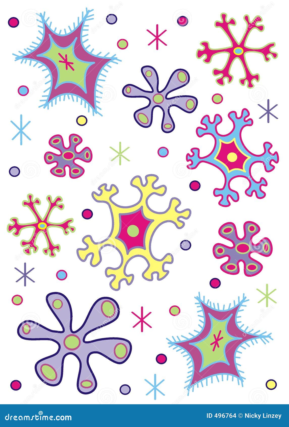 Coloured Snowflakes Stock Illustrations – 285 Coloured Snowflakes Stock ...