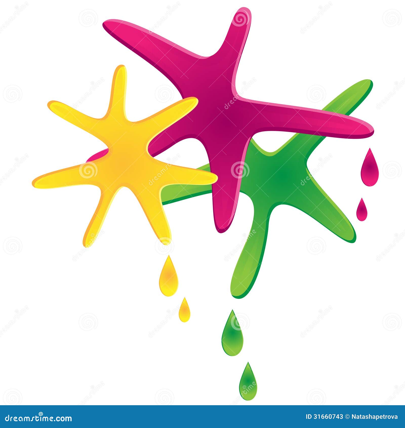 Coloured spots and drops stock vector. Illustration of flow - 31660743