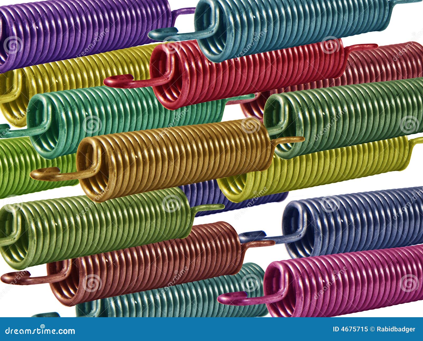 Coloured Springs 2 stock image. Image of elastic, stretch - 4675715