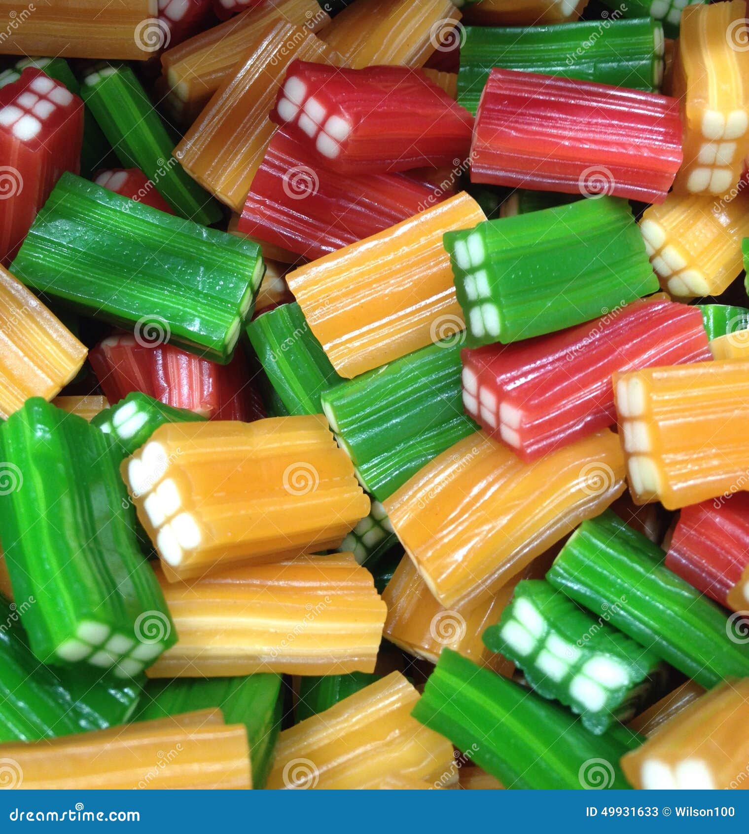 Coloured Square Edged Sweets Stock Image - Image of green, pile: 49931633
