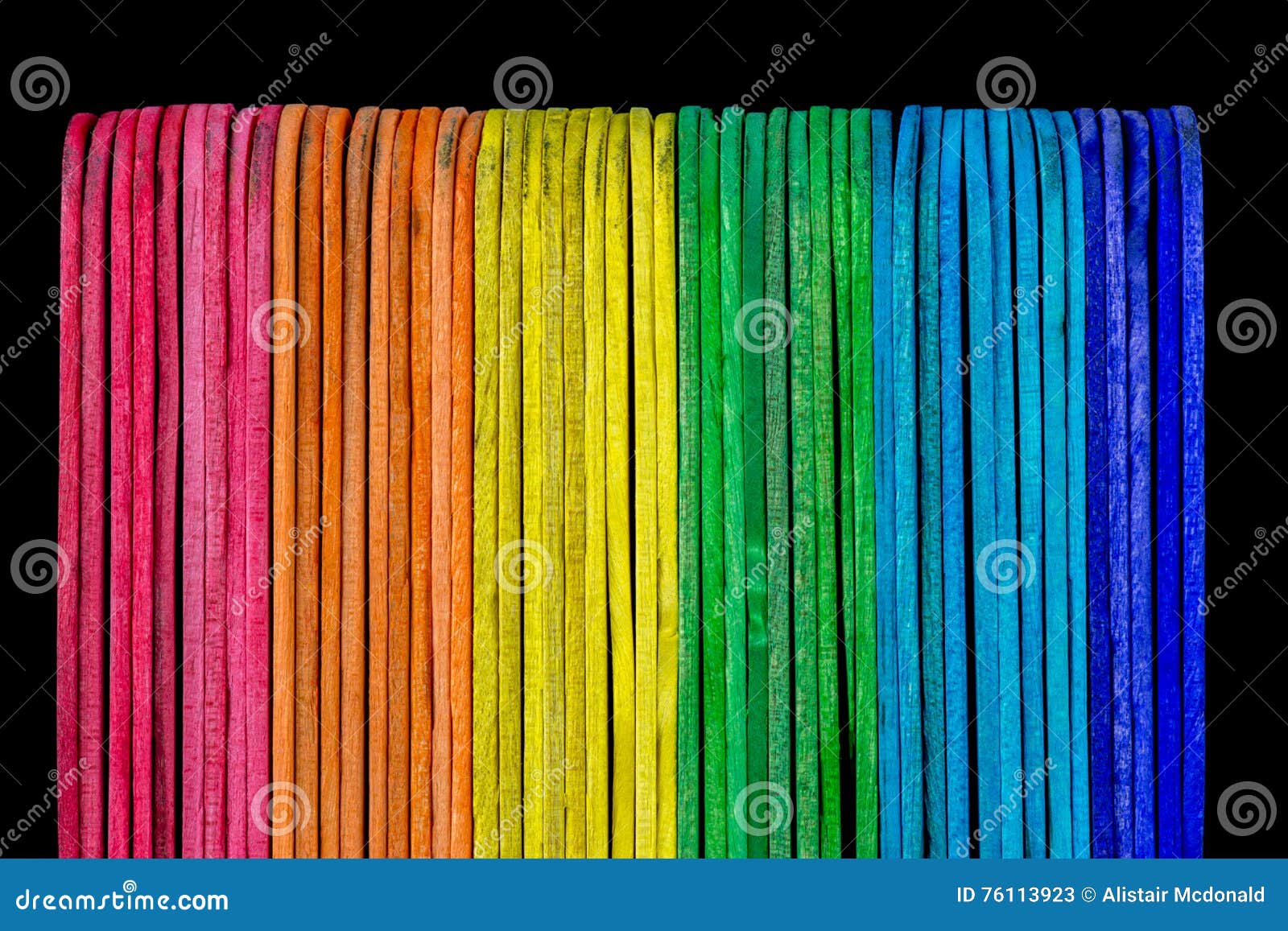 Coloured Sticks Against a Black Background Stock Image - Image of ...