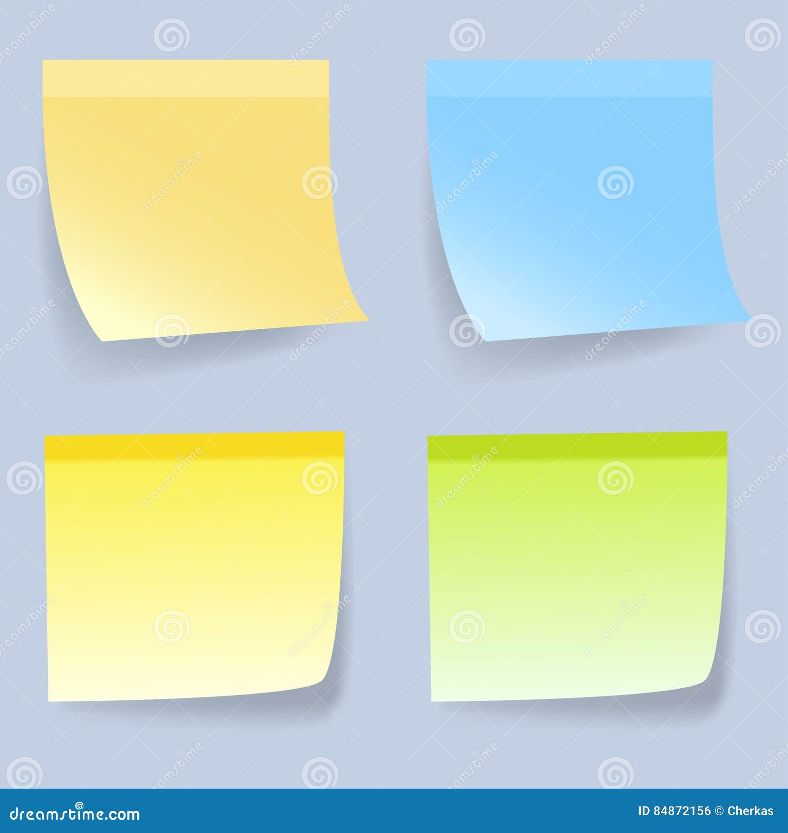 Coloured Sticky notes stock vector. Illustration of market - 84872156